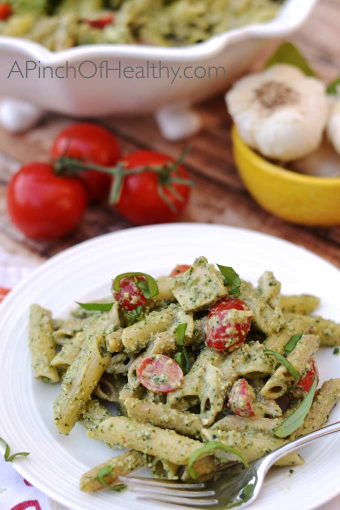 Lightened Up Pesto Recipe - A Pinch of Healthy