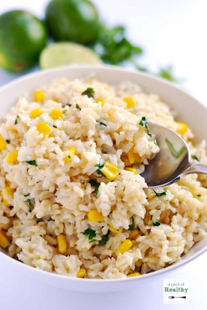 Cilantro Lime Rice (or cilantro lime brown rice) - A Pinch of Healthy