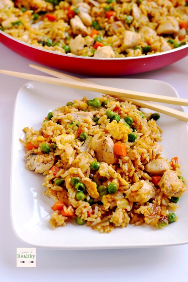 Chicken Fried Rice {better than take-out!} - A Pinch of Healthy