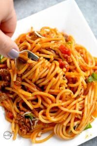 Instant Pot Spaghetti (one pot recipe) - A Pinch of Healthy