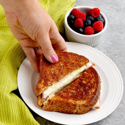 Grilled Ham and Cheese (with honey mustard) - A Pinch of Healthy