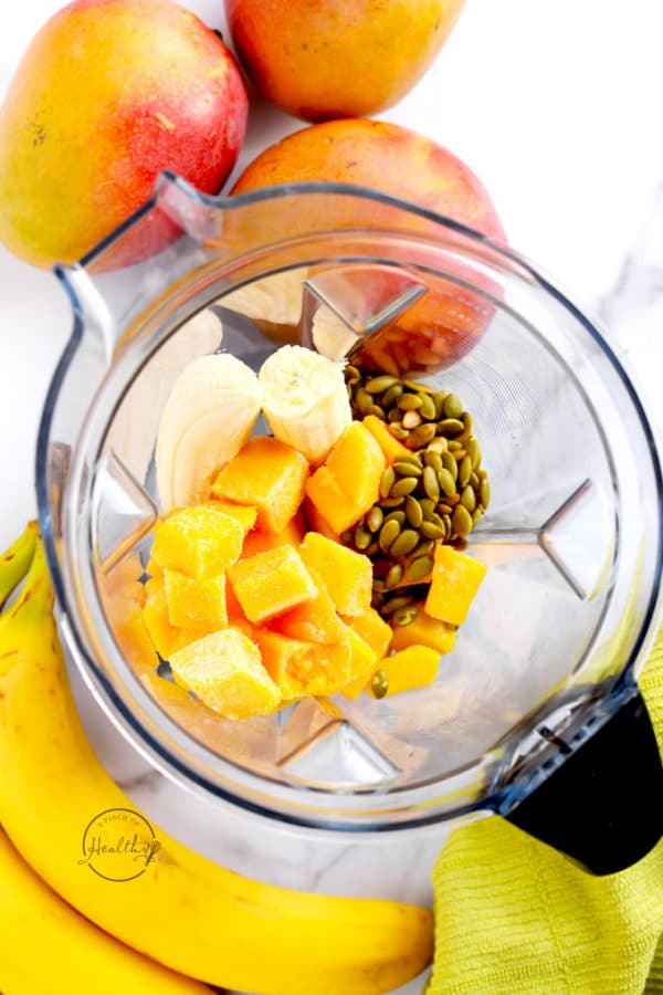 Mango Smoothie (vegan, dairy free) - A Pinch of Healthy