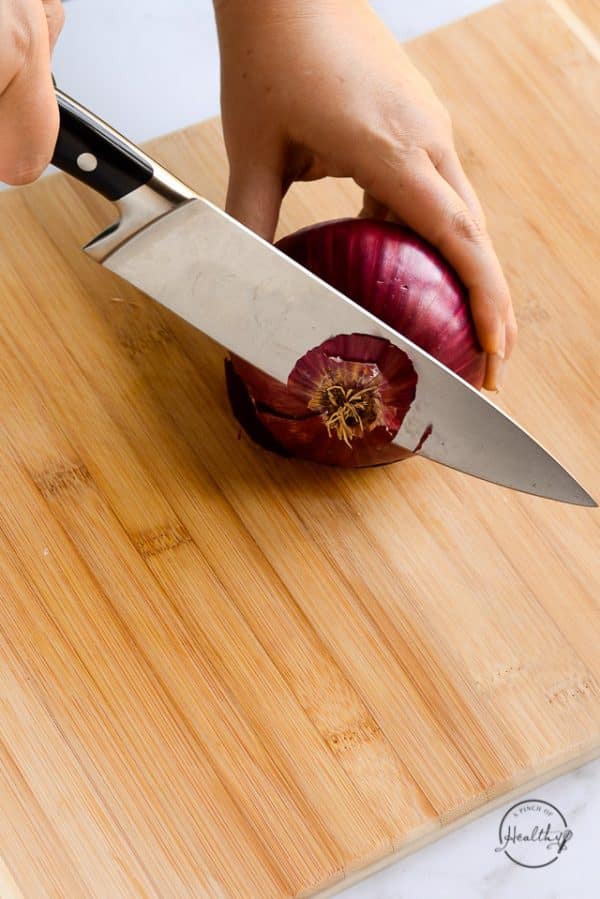 How to cut an onion (4 ways: rings, strips, diced and slices) - A Pinch ...