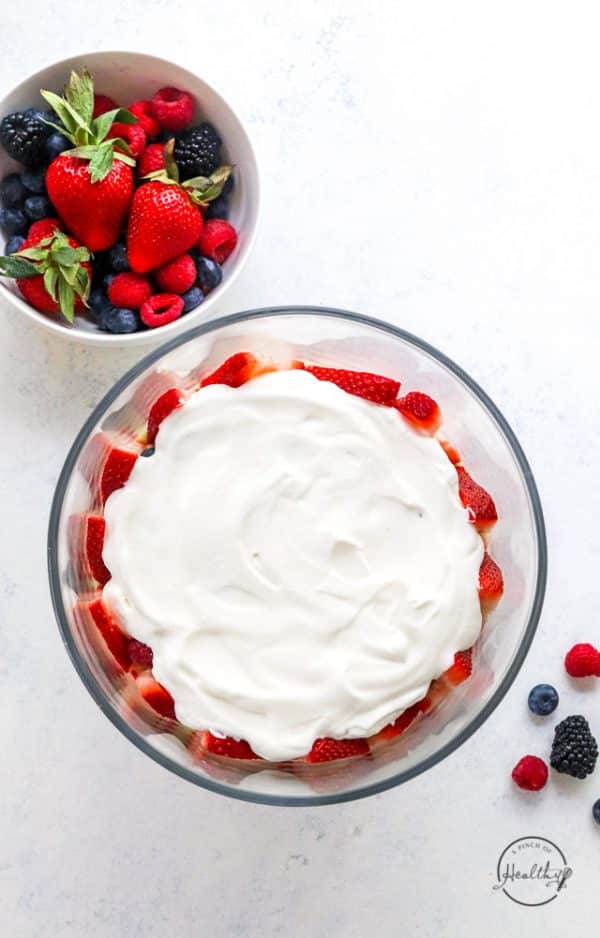 Berry Trifle (easy, light, summery dessert) - A Pinch of Healthy