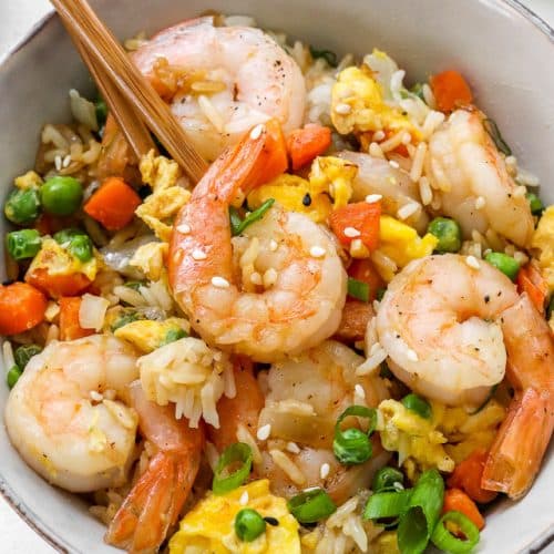 Shrimp Fried Rice (better than take-out) - A Pinch of Healthy