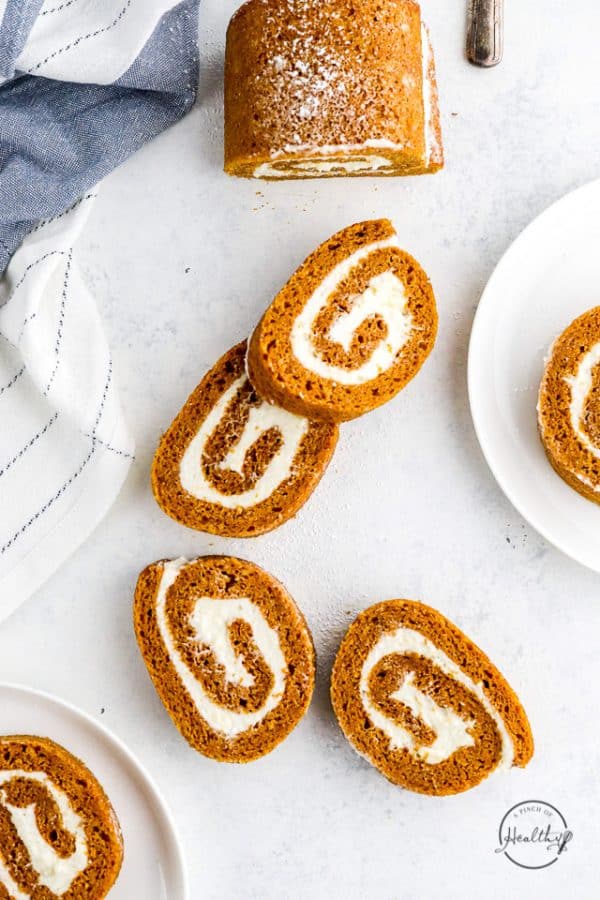 Pumpkin Roll Recipe (classic holiday dessert) - A Pinch of Healthy