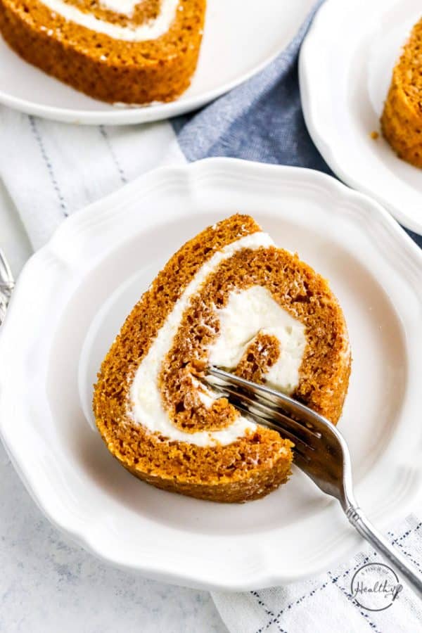 Pumpkin Roll Recipe (classic holiday dessert) - A Pinch of Healthy