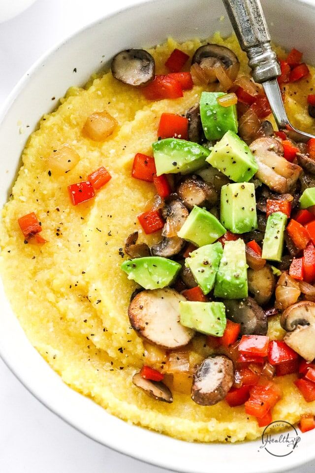 Breakfast Bowl Recipe (grits and veggies) - A Pinch of Healthy