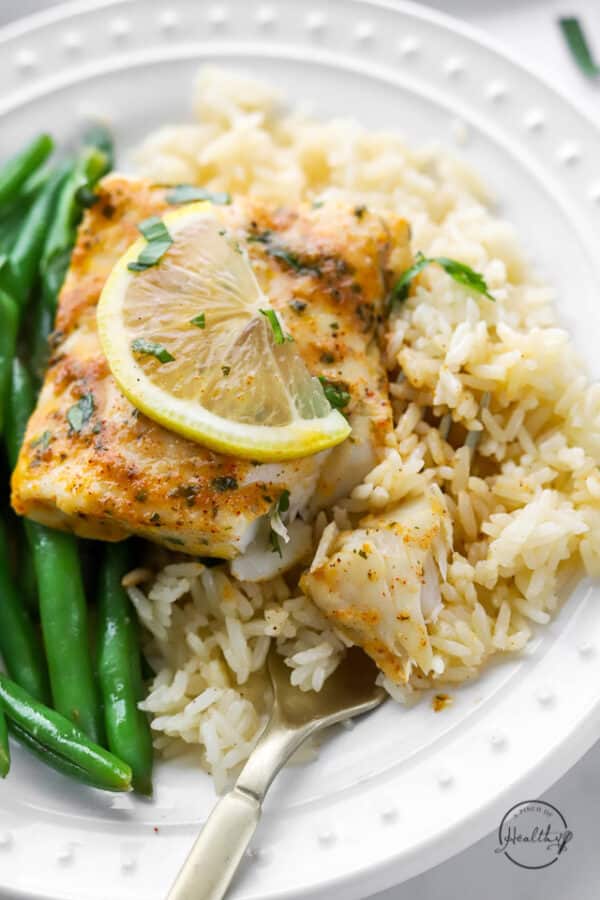 Baked Cod (with lemon butter) - A Pinch of Healthy