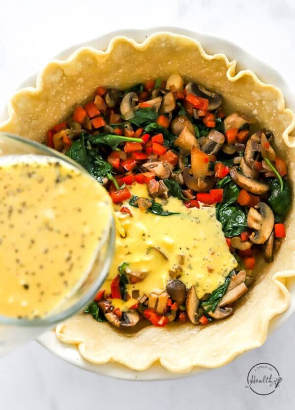 The Best Vegetarian Quiche (easy, delicious breakfast) - A Pinch of Healthy