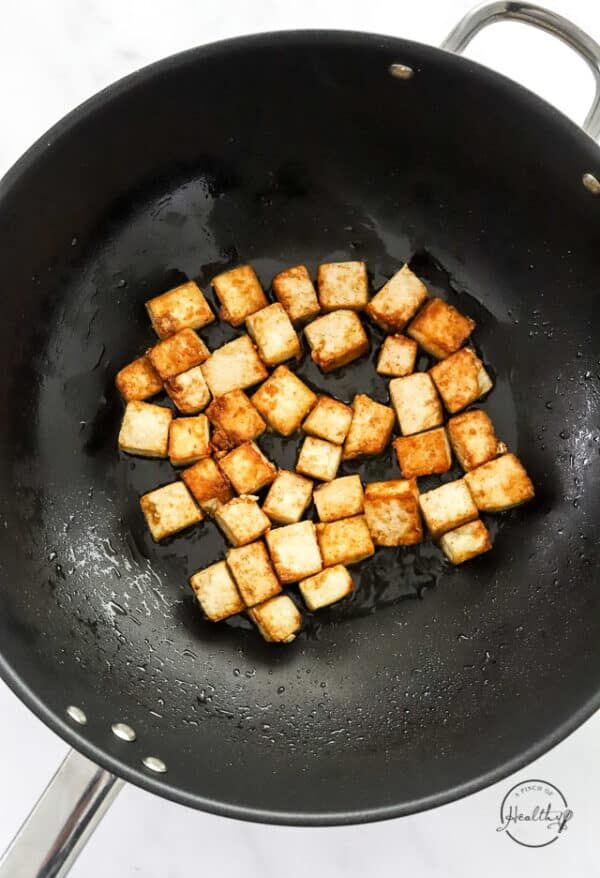 Sweet and Sour Tofu over rice - A Pinch of Healthy