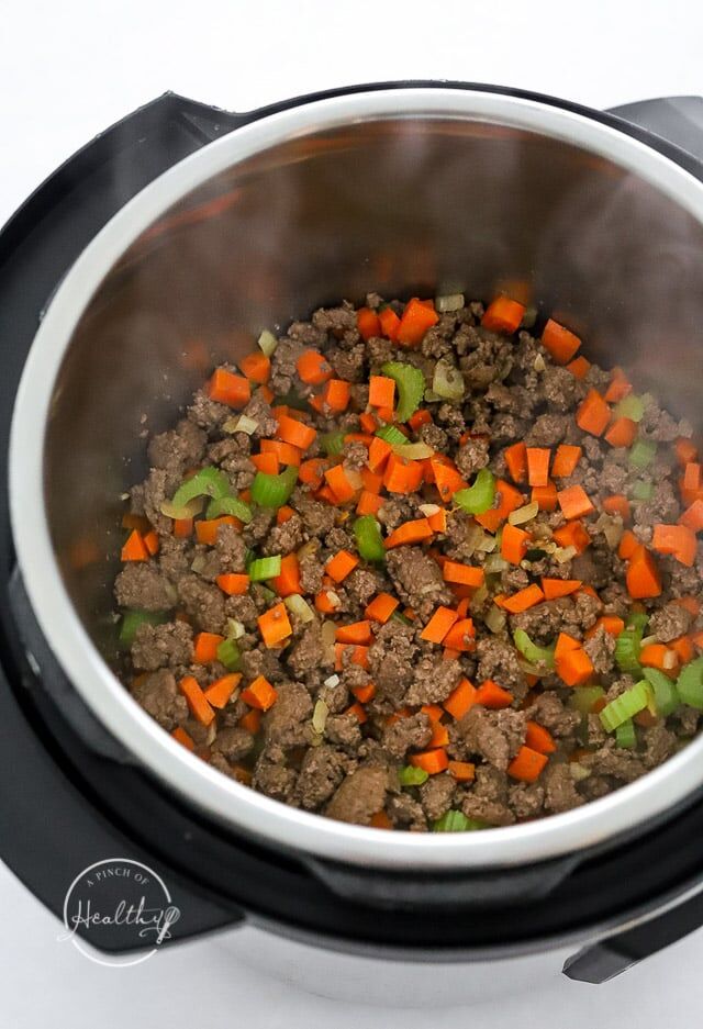 Instant Pot Hamburger Soup - A Pinch of Healthy