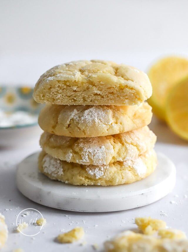 Lemon Crinkle Cookies - A Pinch of Healthy