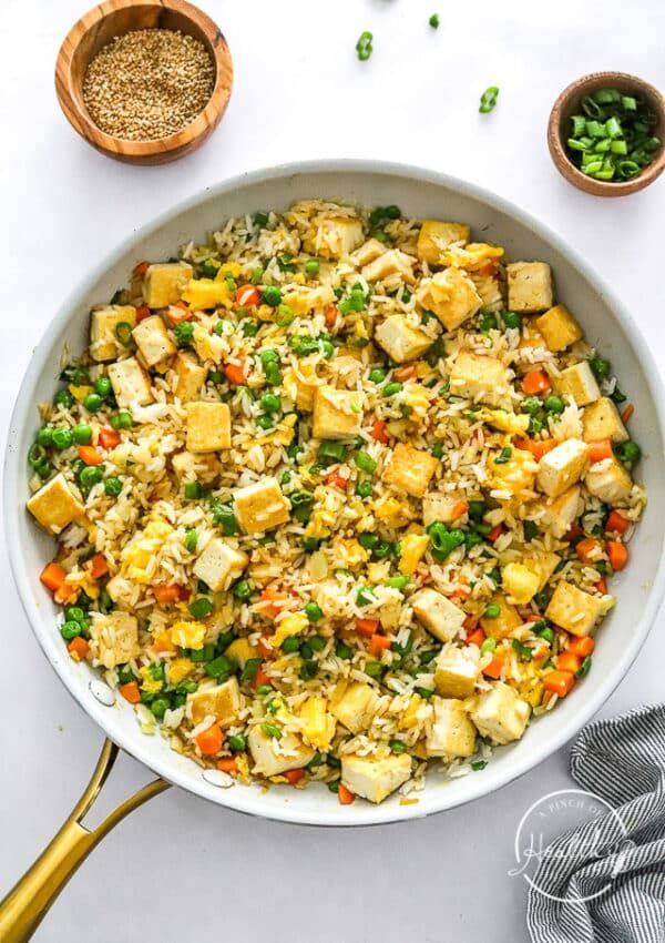 Tofu Fried Rice - A Pinch of Healthy