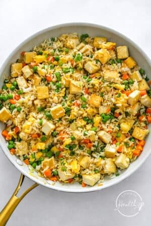 Tofu Fried Rice - A Pinch of Healthy