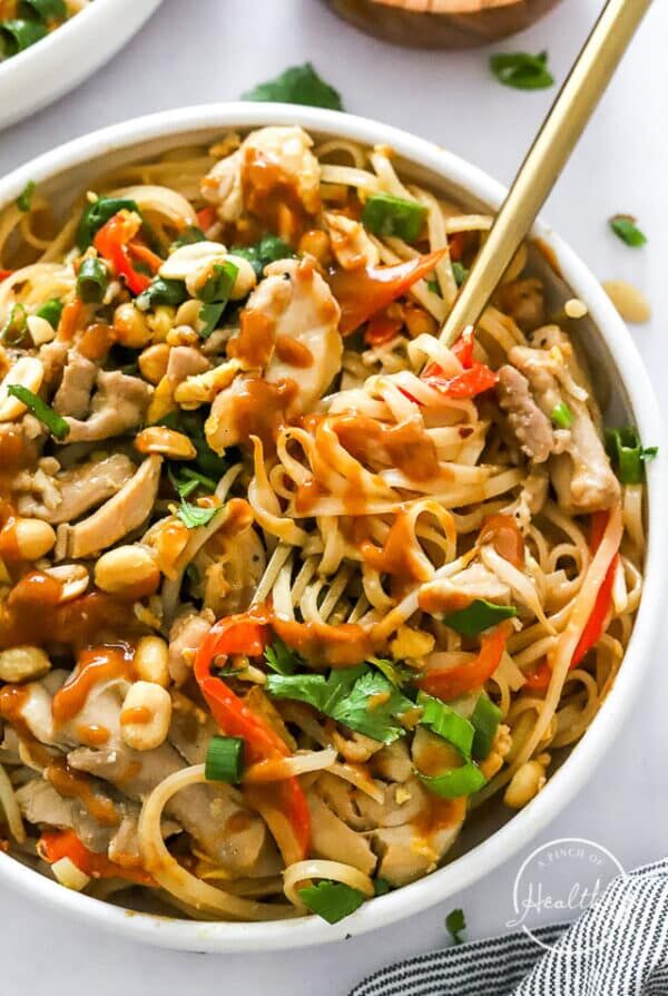 Chicken Pad Thai Recipe (authentic Thai flavor at home) - A Pinch of ...
