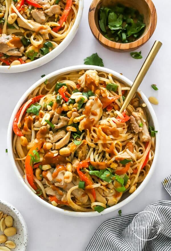 Chicken Pad Thai Recipe (authentic Thai flavor at home) - A Pinch of ...