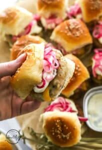 Chicken Sliders Recipe (game day appetizer) - A Pinch of Healthy