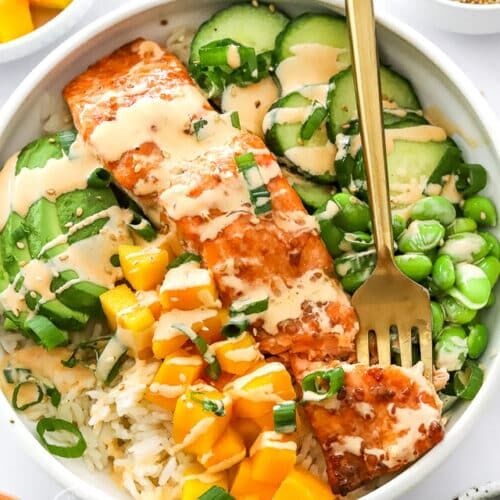 Salmon Bowl Recipe - A Pinch of Healthy