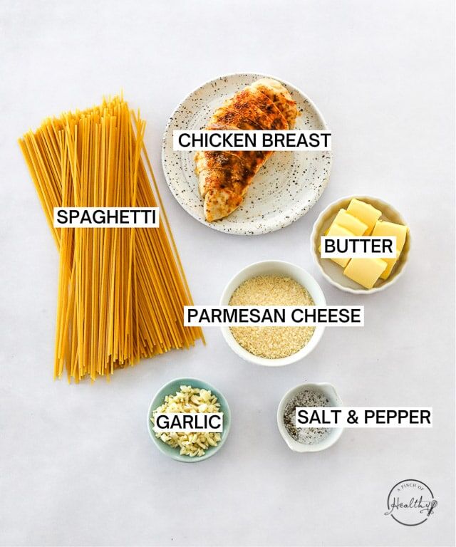 Garlic Parmesan Chicken Pasta - A Pinch of Healthy