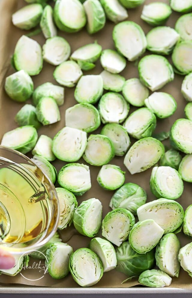 Maple Bacon Brussels Sprouts - A Pinch of Healthy