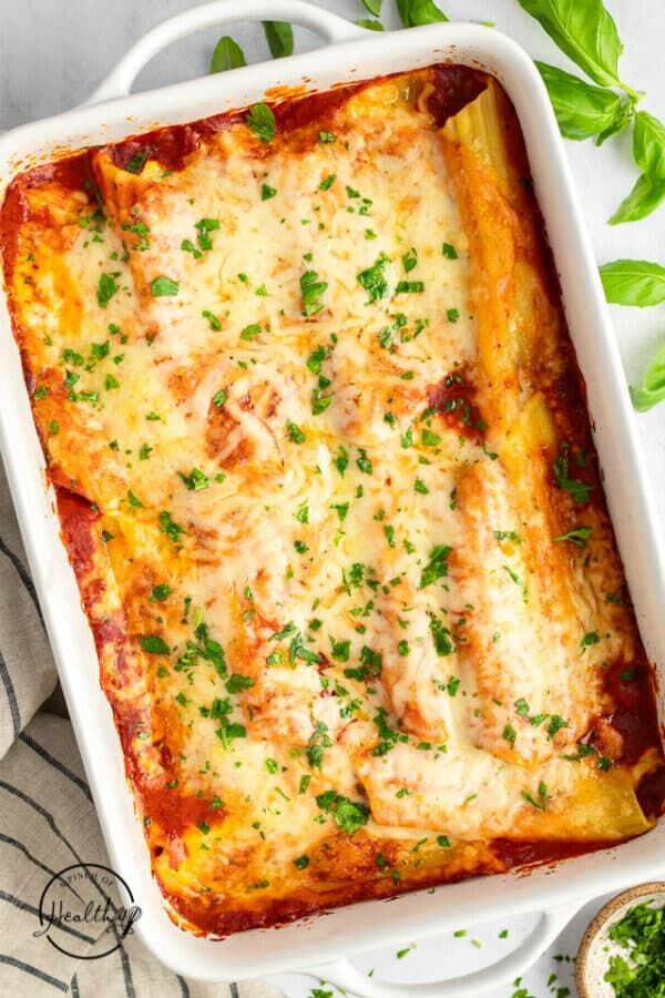 Classic Cheese Manicotti (Perfect Comfort Food!) - A Pinch of Healthy