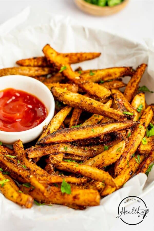 Air Fryer Cajun Fries - A Pinch of Healthy