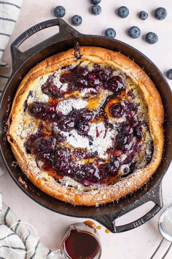 Blueberry Dutch Baby - A Pinch of Healthy