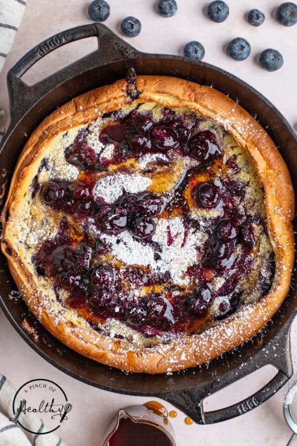 Blueberry Dutch Baby - A Pinch of Healthy