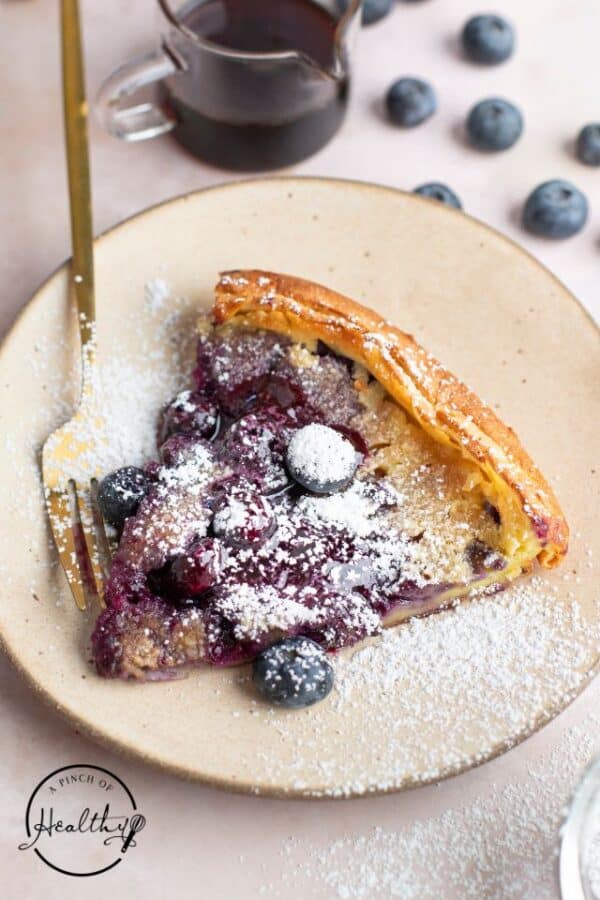 Blueberry Dutch Baby - A Pinch of Healthy