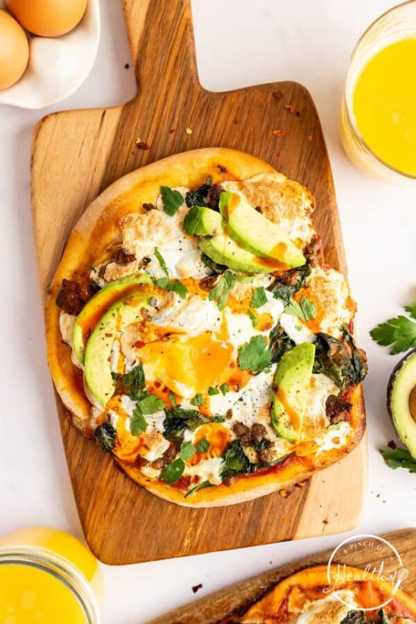 Breakfast Pizza - A Pinch of Healthy