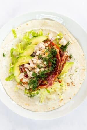Chicken Ranch Wraps - A Pinch of Healthy